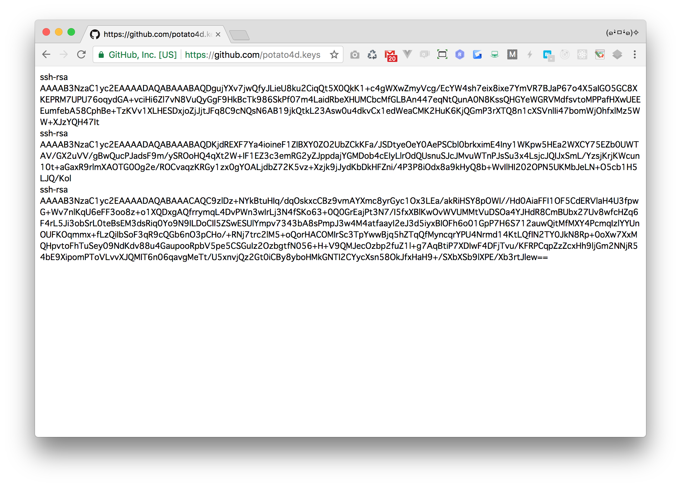 Github の隠し Url を使って手軽にアバター画像や公開鍵を取得する Github Qiita