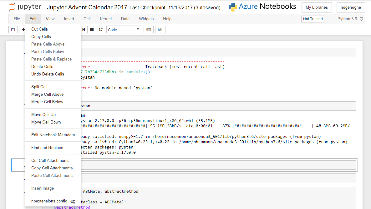 Azure Notebooks 活用の tips #Python - Qiita