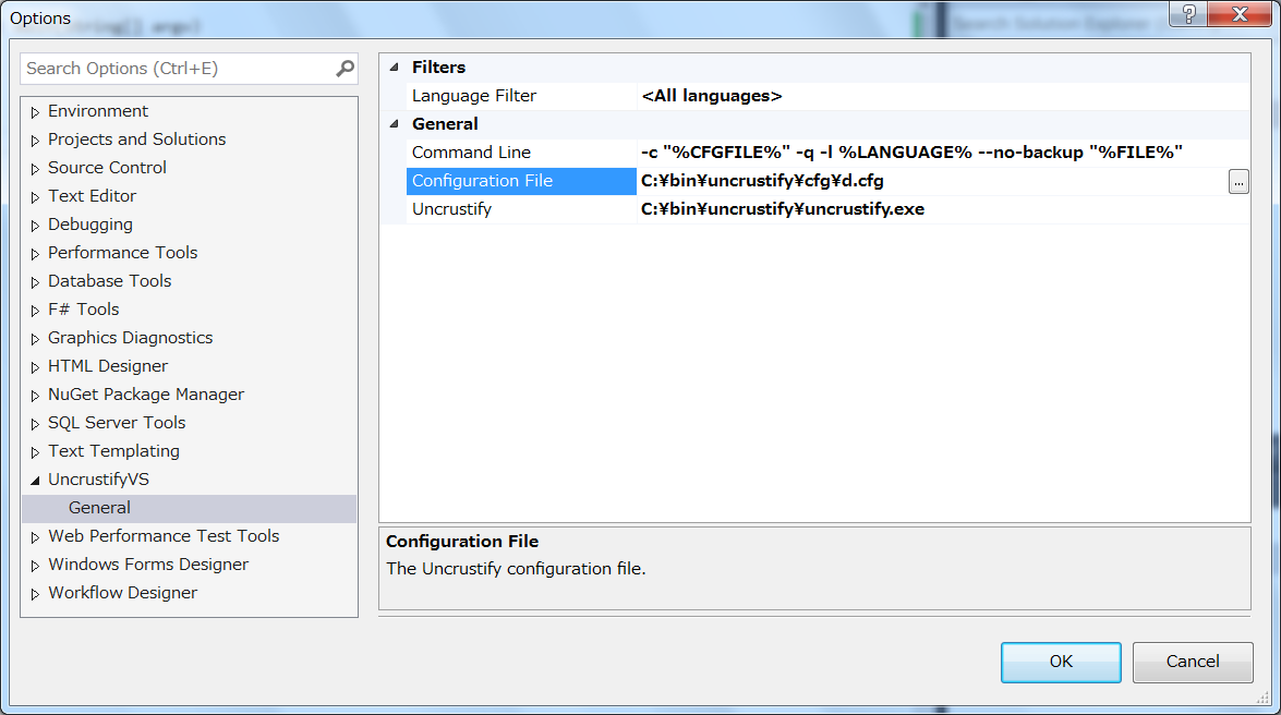 Visual DでUncrustifyVSを使う #dlang - Qiita