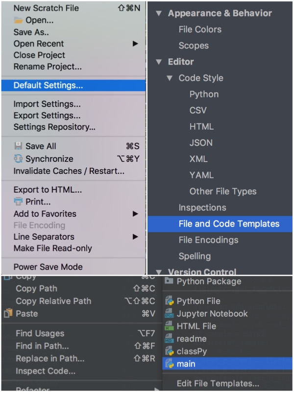 PyCharmでよく使うファイルのテンプレート #Python - Qiita