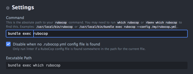 atomのlinter-rubocopでrubocop-rspecが読み込まれない - Qiita