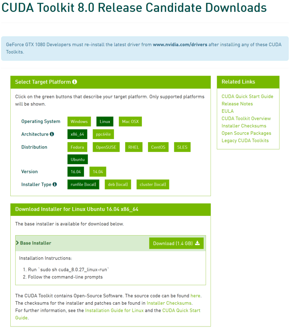 Install Cuda 8 Ubuntu - wholeever
