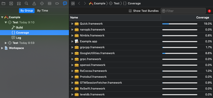Xcodeでカバレッジ取得対象をアプリ本体のソースファイルのみにする Ios Qiita
