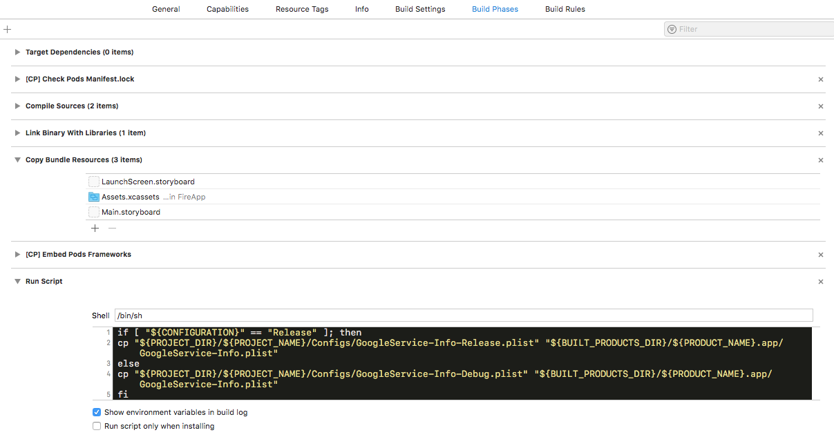 開発版とリリース版でFirebaseのGoogleService-Info.plistを切り替える #Swift - Qiita