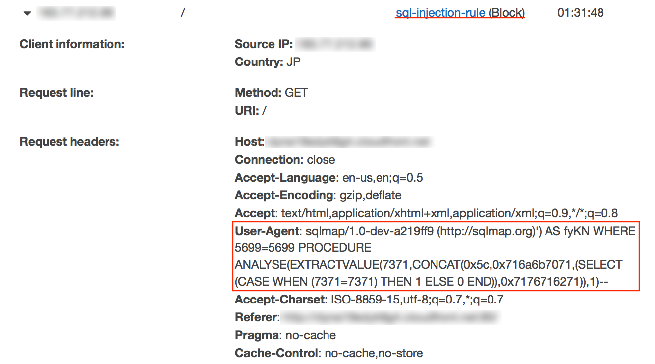 Proud Blog - 「AWS WAF」を導入してみた。- SQL injection編