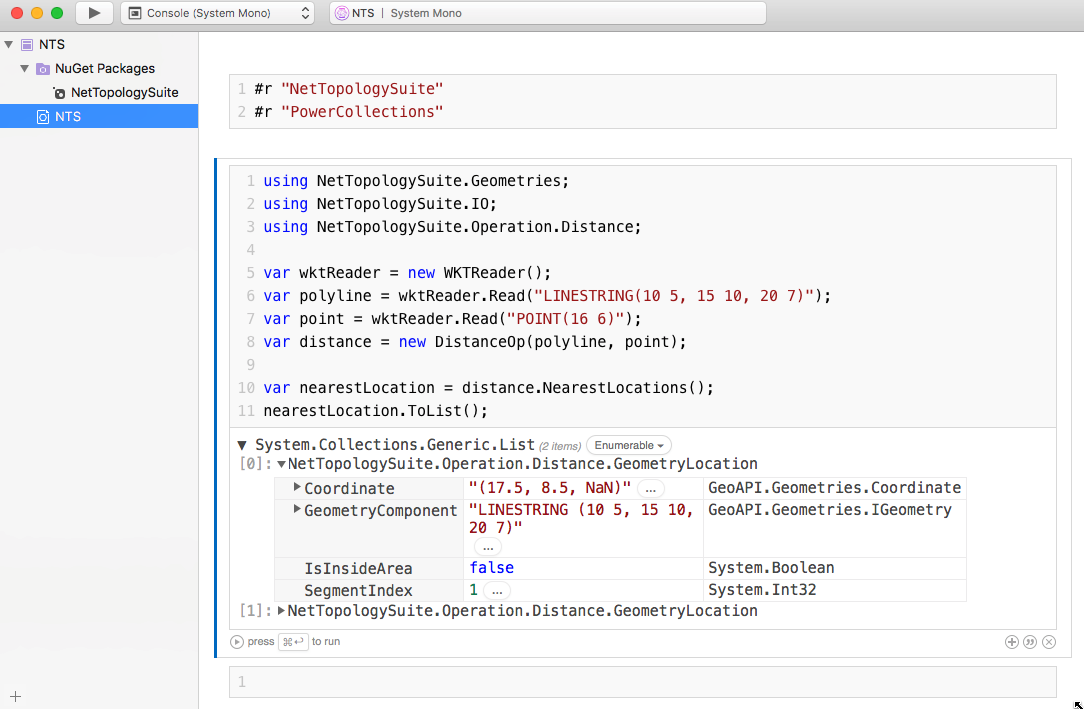 .NET で(空間)幾何学形状の演算や判定を行うなら NetTopologySuite(NTS) がオススメ #C# - Qiita