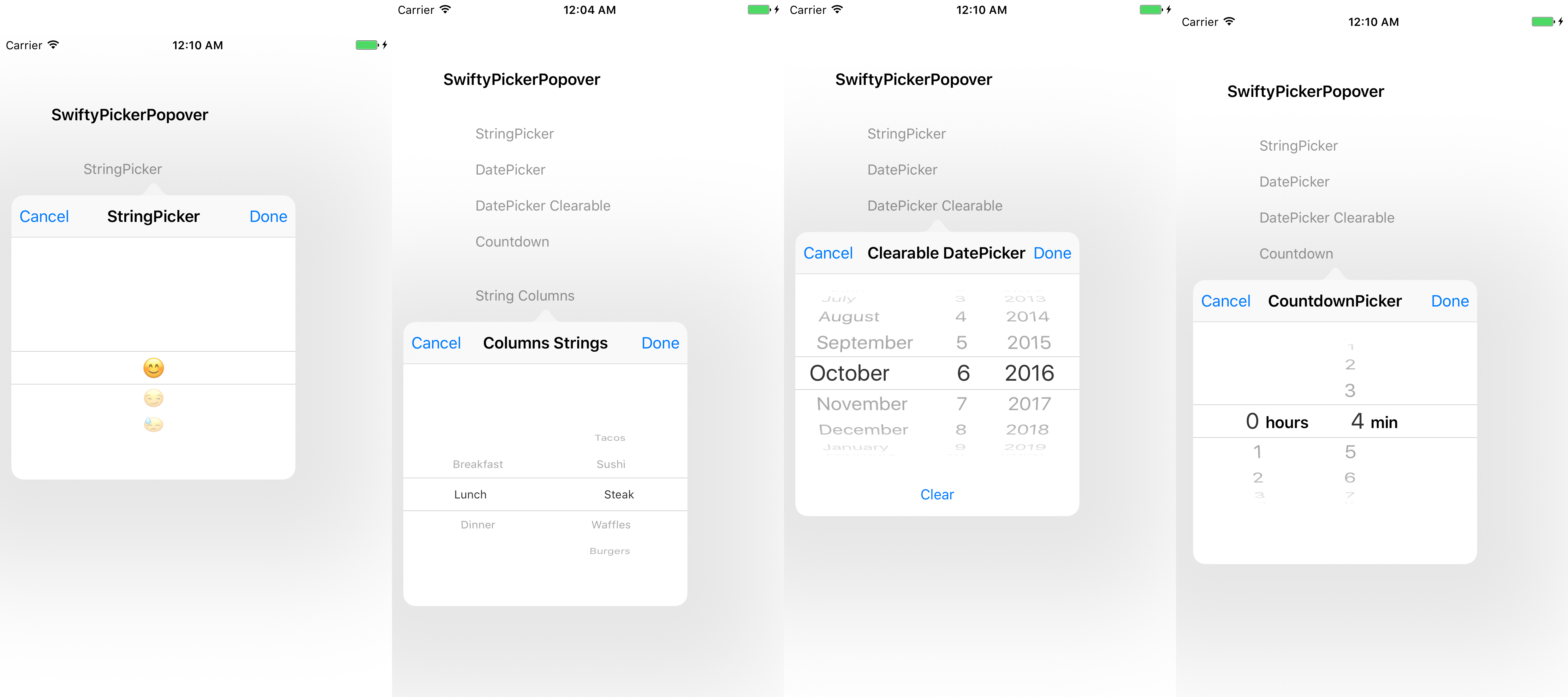 PickerをPopoverで表示するライブラリの紹介 #Swift - Qiita