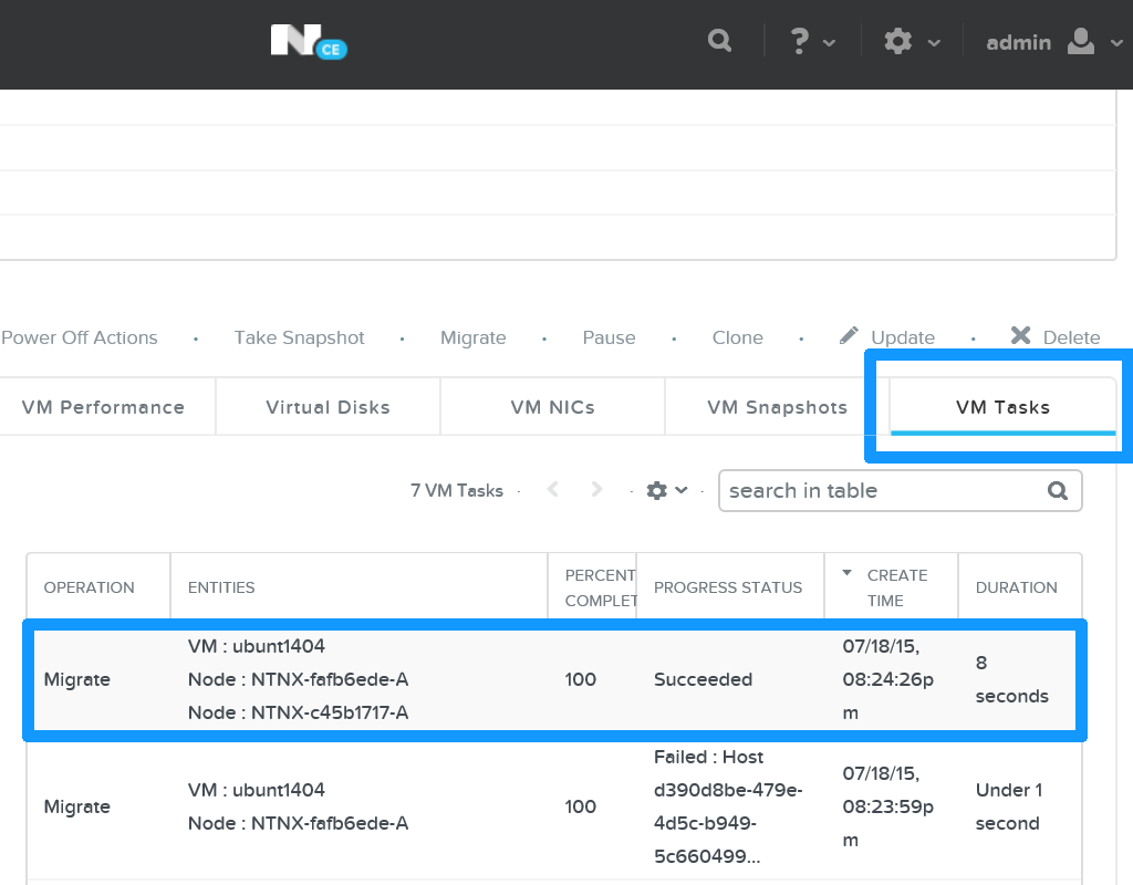 Nutanix Community Edition（ce-2015.07.16-beta）でライブマイグレーションを試してみた #nutanix - Qiita
