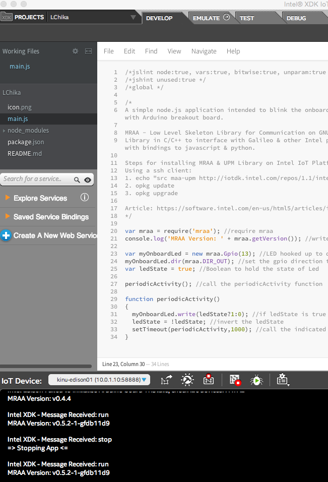 Edisonを開封してからnode.jsでIOポート制御するまで #Node.js - Qiita