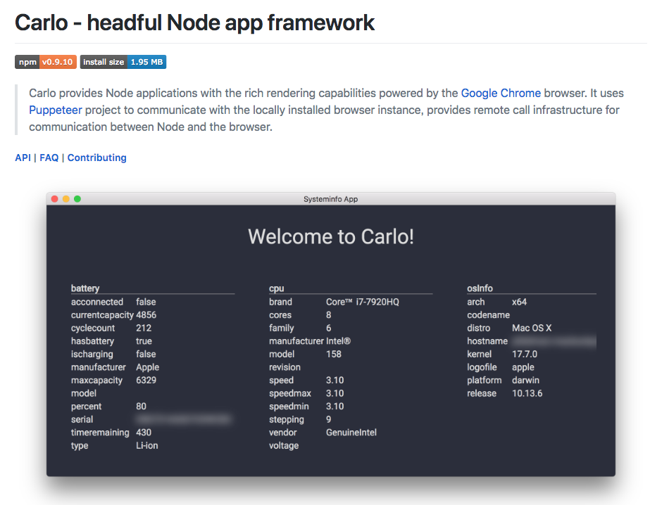 CarloでNode.jsのツールにGUIをもたせる #JavaScript - Qiita