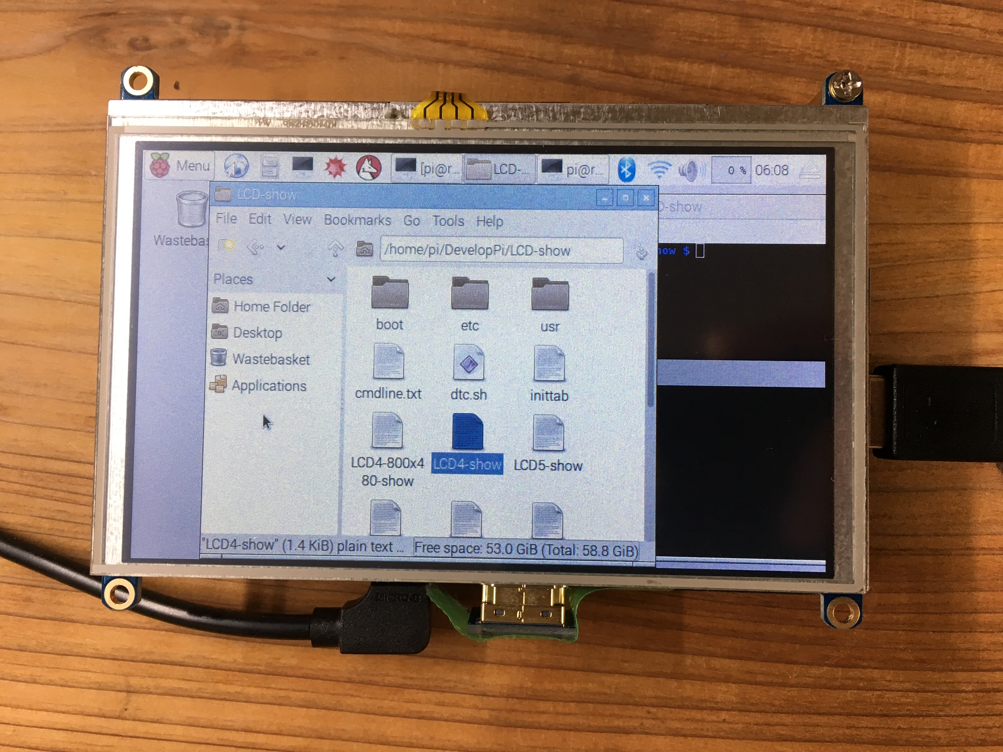 Raspberry Pi 3でCocoparタッチパネルLCD(5インチ)を使う(180°反転等) #RaspberryPi - Qiita