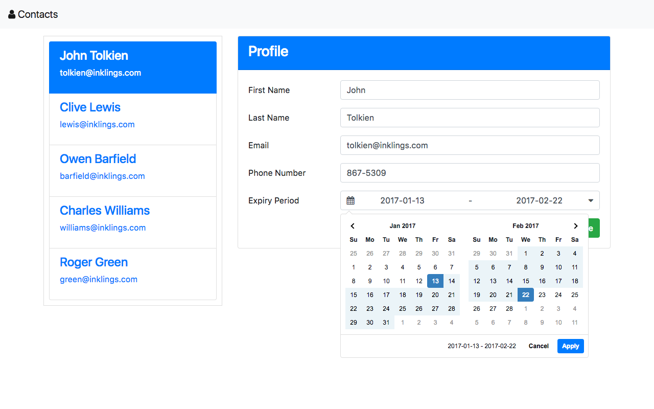 Aurelia で Date Range Picker を使う #jQuery - Qiita
