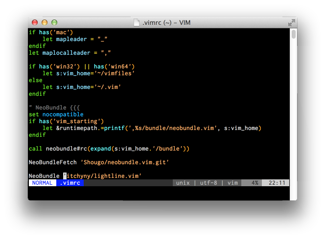 vimのstatusline装飾プラグインのlightline.vimを導入してみた #Vim - Qiita