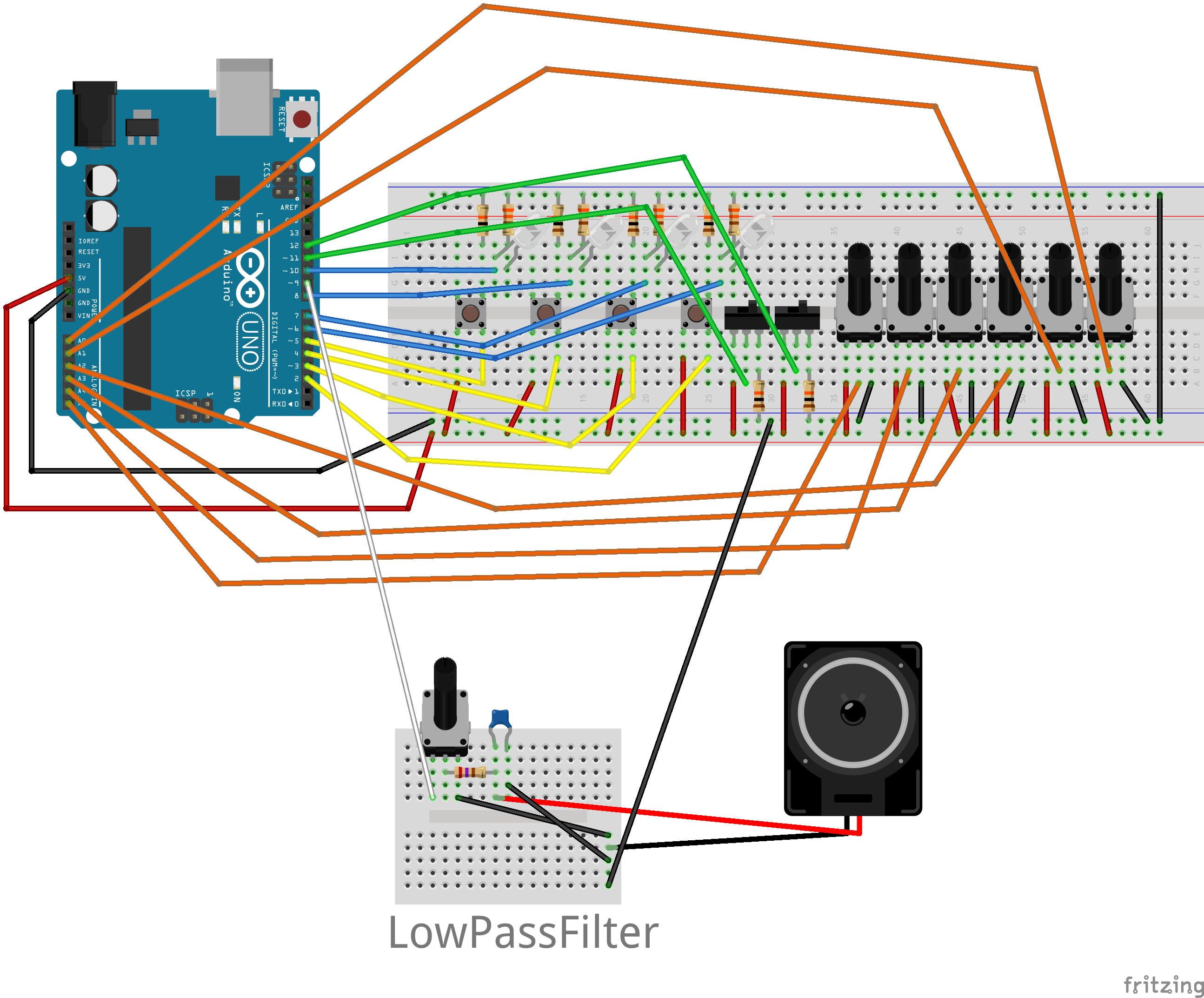 arduino+mozziでステップシーケンサーっぽいシンセサイザー製作 #Arduino - Qiita