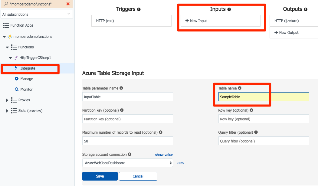 Azure FunctionsでTable StorageをCRUDするまで手順 #C# - Qiita