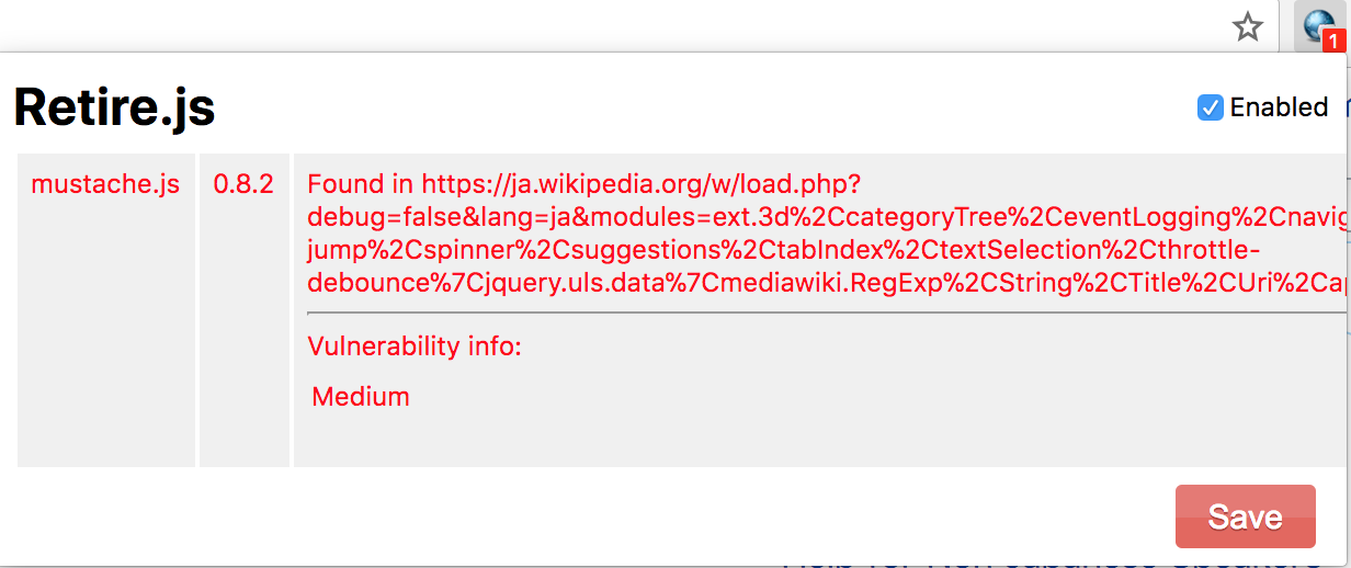 脆弱性のあるJavaScriptライブラリを検出するRetire.jsを紹介 #Security - Qiita