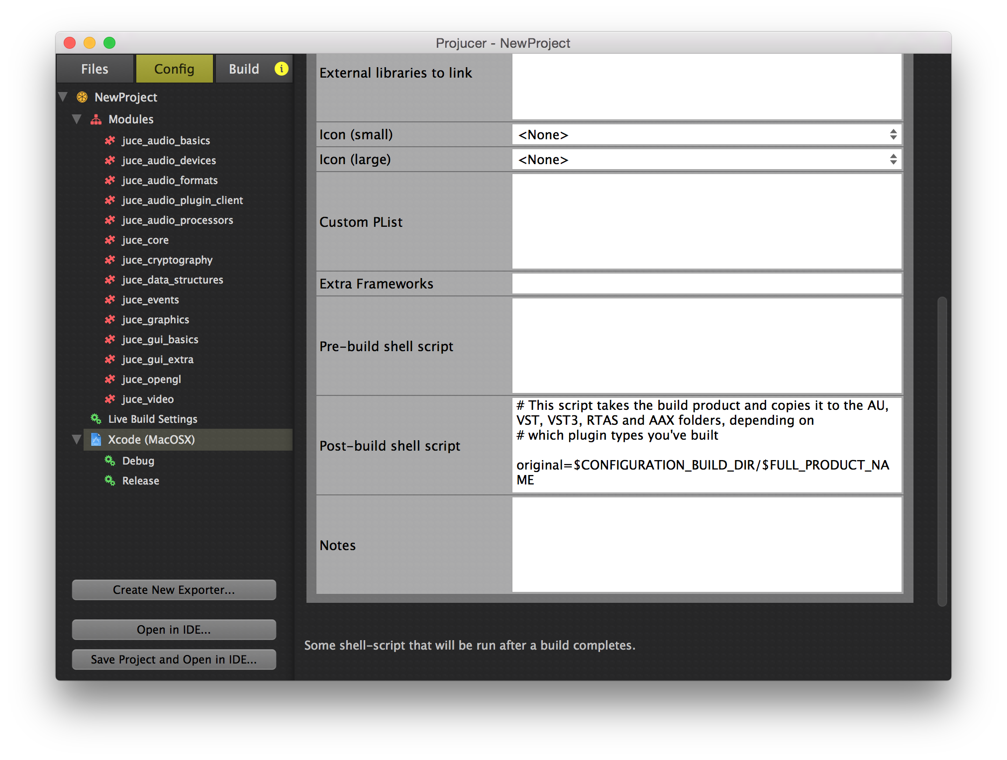 JUCE Frameworkを使ってVST/AudioUnitプラグインを作る Mac編 -HelloWorldの巻- #C++ - Qiita