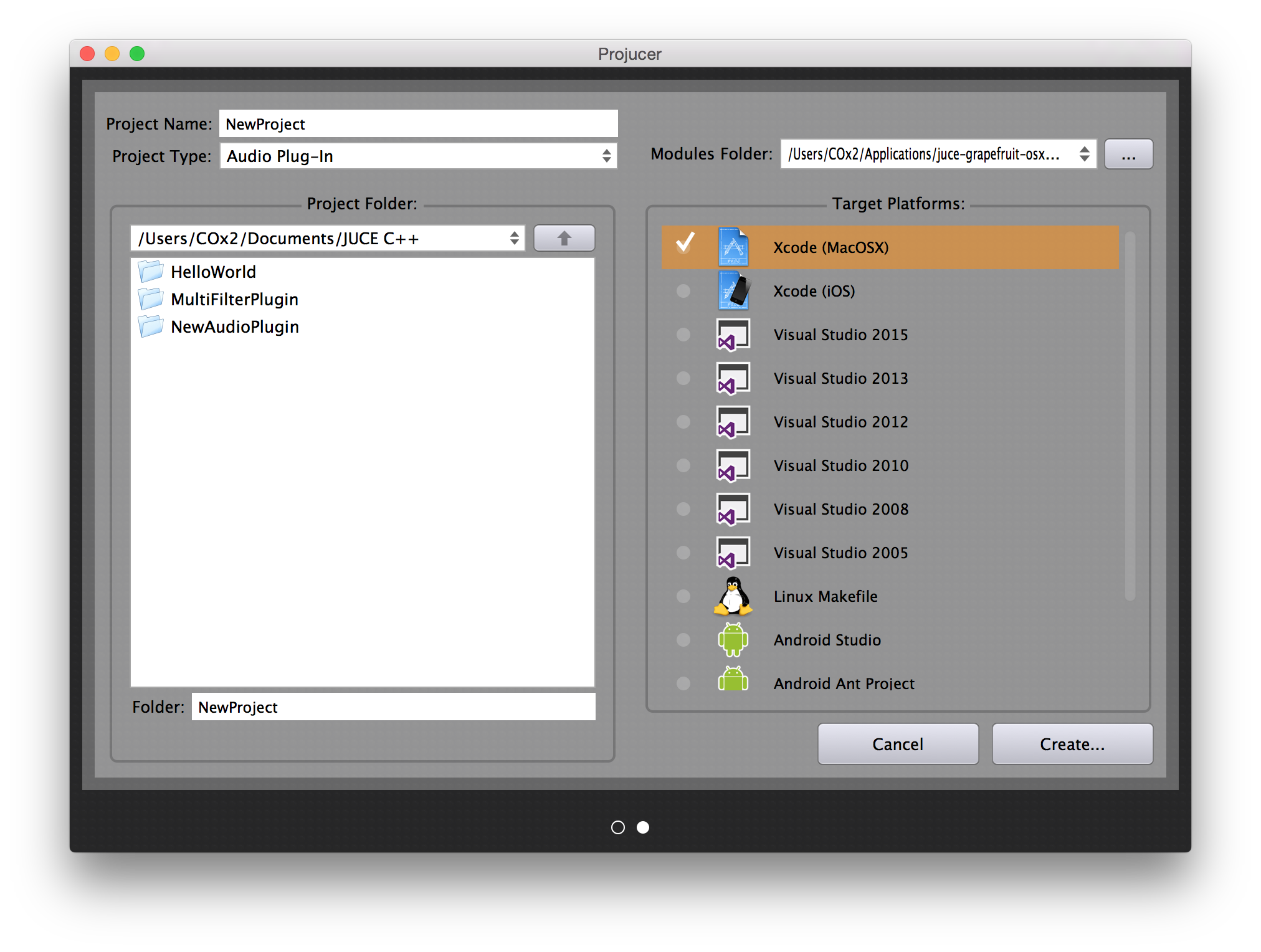 JUCE Frameworkを使ってVST/AudioUnitプラグインを作る Mac編 -HelloWorldの巻- #C++ - Qiita