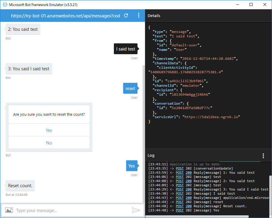 bot framework emulatorを使ってみた #Azure - Qiita