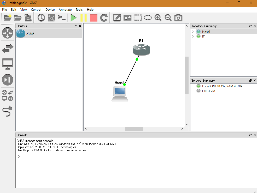 Cisco Router エミュレータ（GNS3 IOS）を構築しよう #CCNA - Qiita