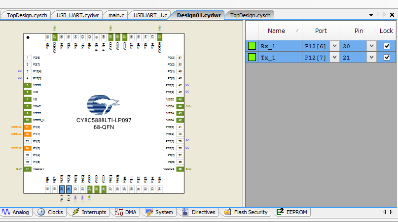 CY8CKIT-059(PSoC5LP)のUSBUARTを使う。 #uart - Qiita