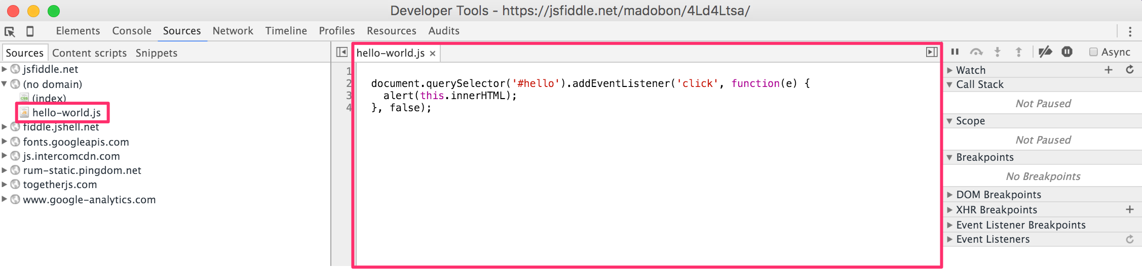 HTML の script タグ内にインラインで書かれた js をデバッグする方法 #JavaScript - Qiita