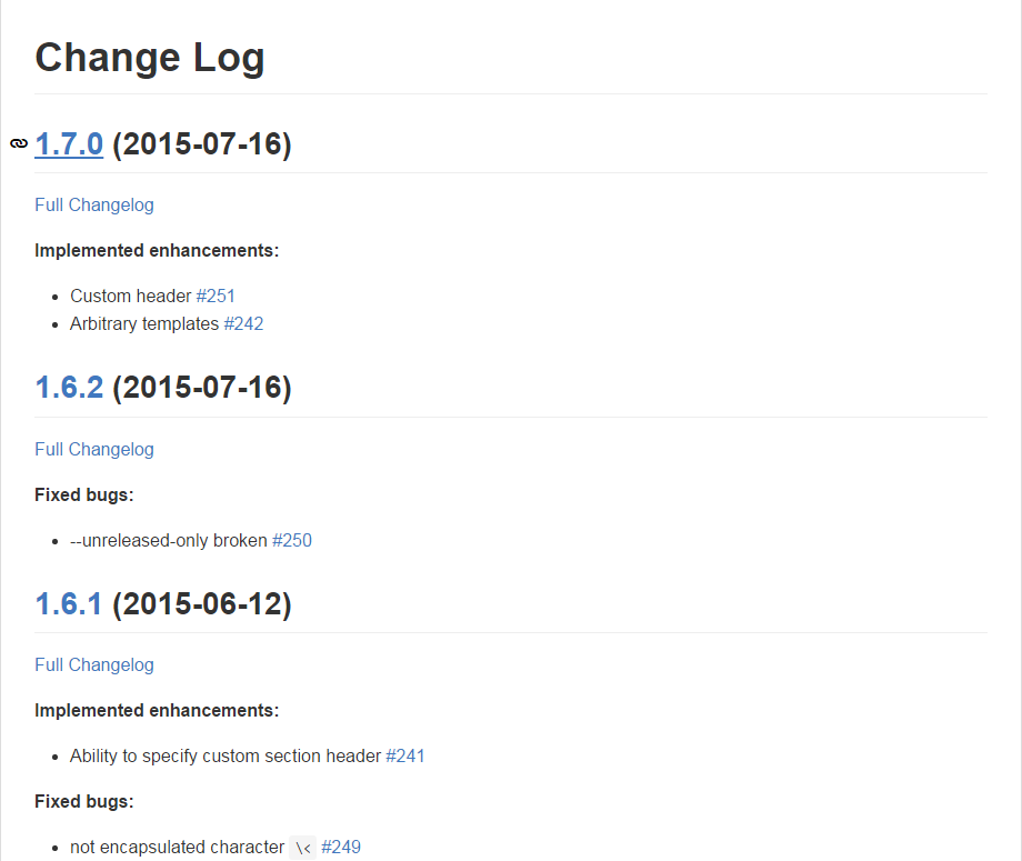GitHubのリポジトリにchangelogを追加 #Ruby - Qiita