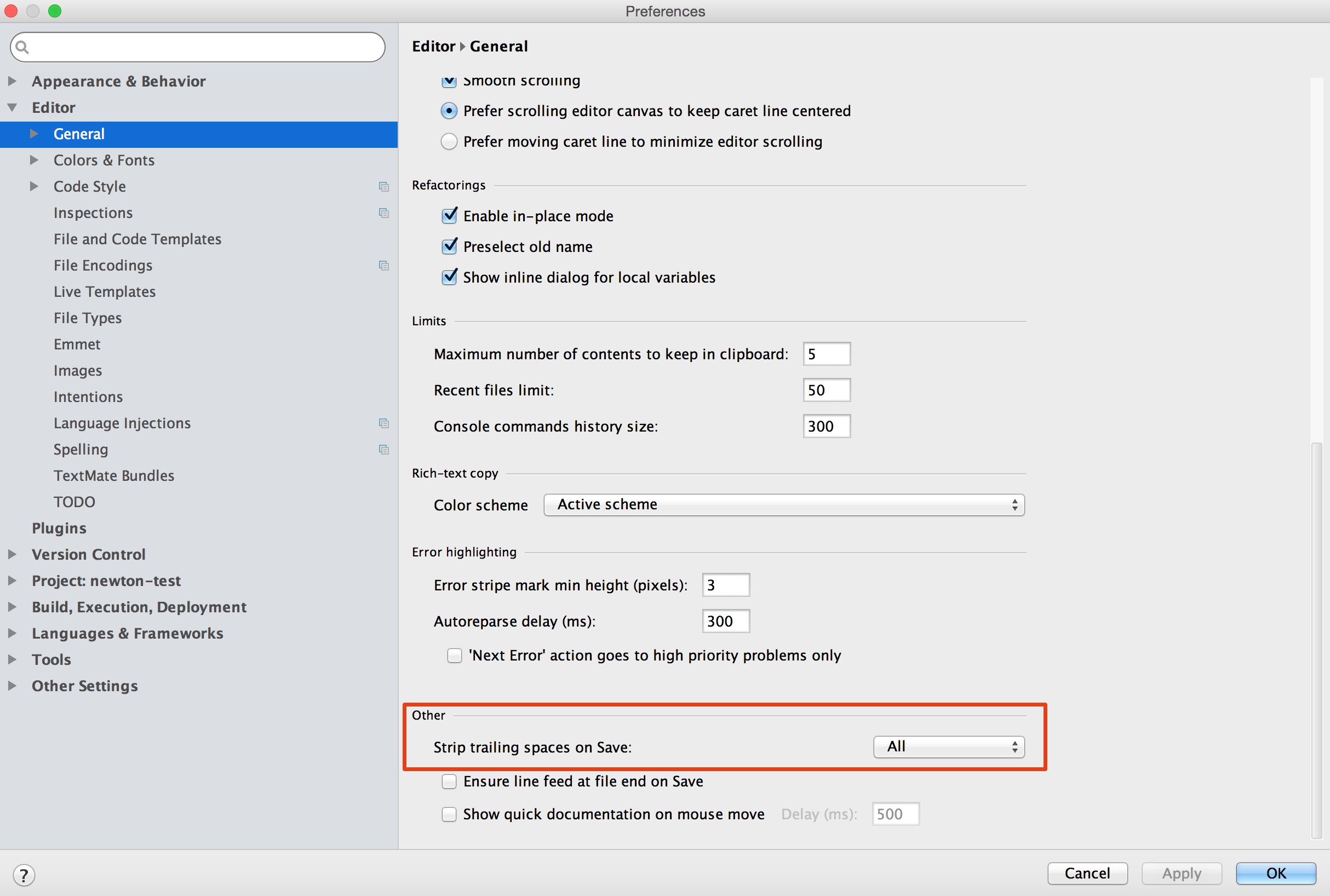 phpstorm8で保存時に空行のスペースを自動削除。 #PhpStorm - Qiita